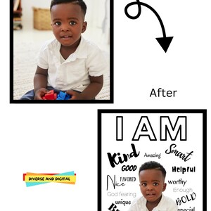 Personalised Boy Affirmation Poster | Kids Affirmations Print ...