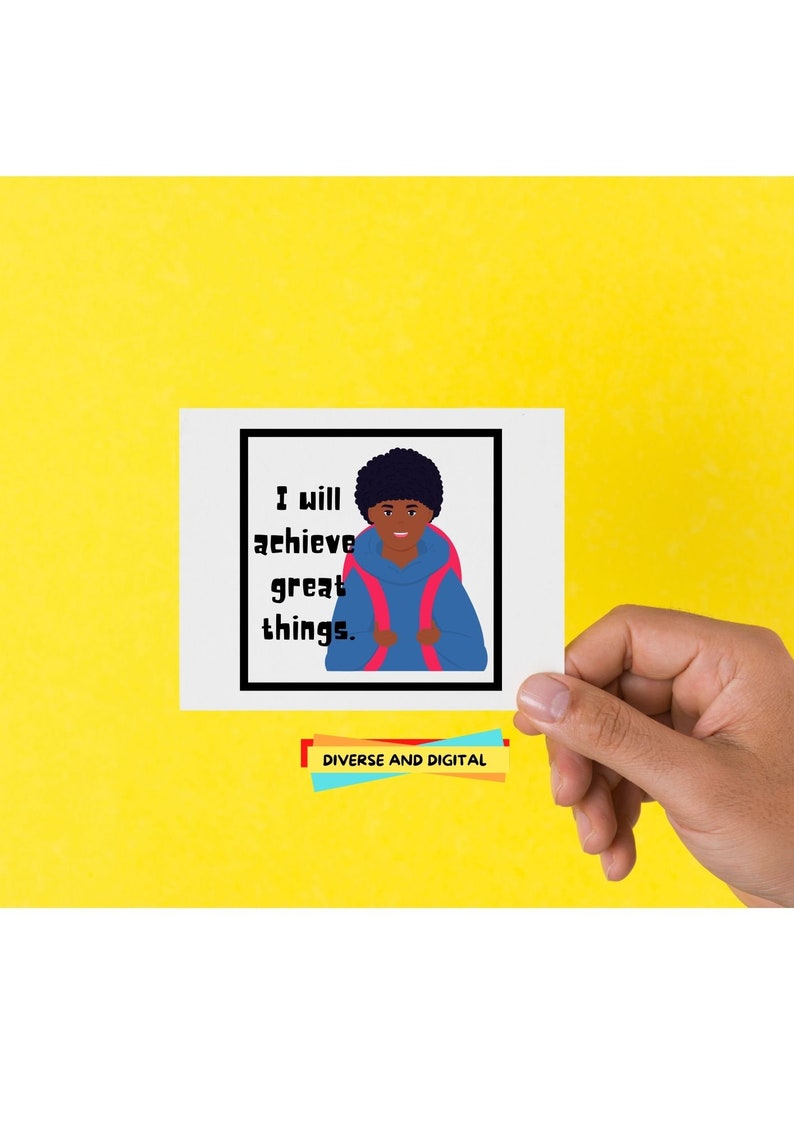 Black Boy Affirmation Cards, Set of 12 Affirmations, Affirmation for My ...