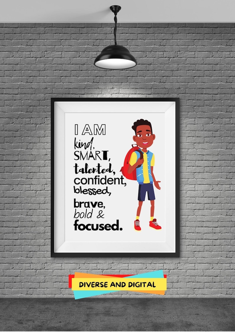 Black Boy Affirmations | Positive Affirmations for Son | Kids ...