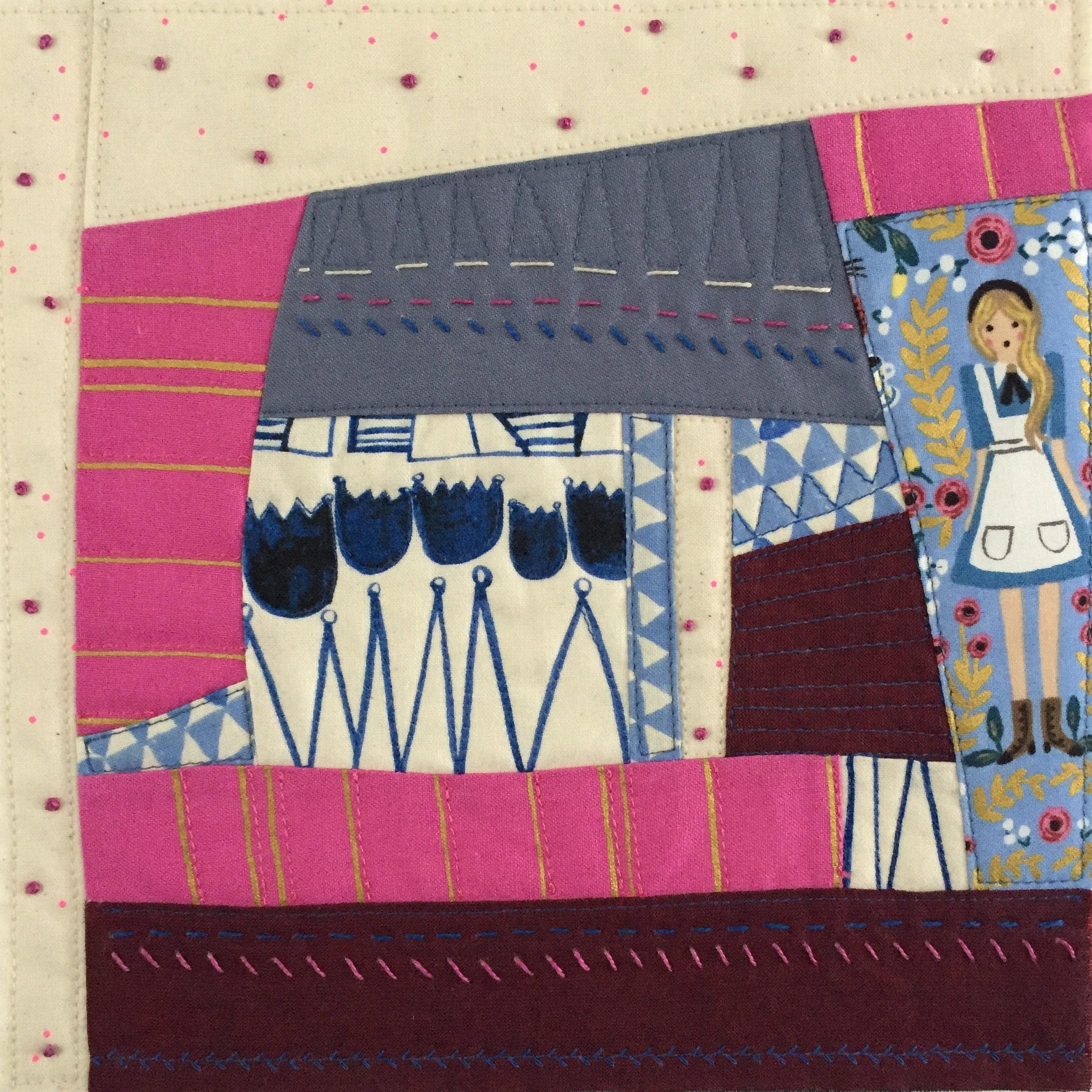 Mini Quilt No. 6 14x18 Overall Original modern wall | Etsy