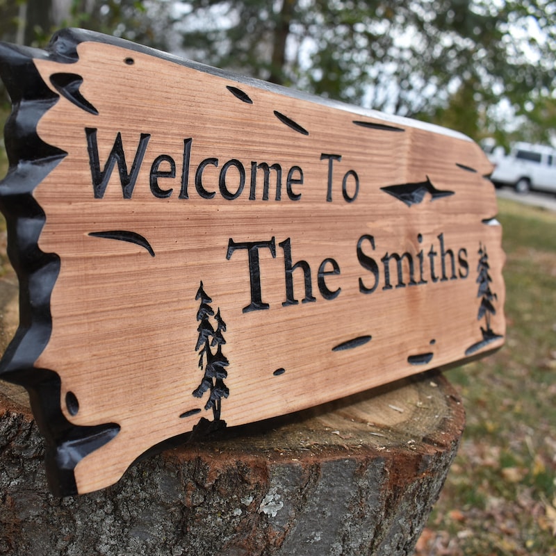 Carved Wood Sign - Etsy