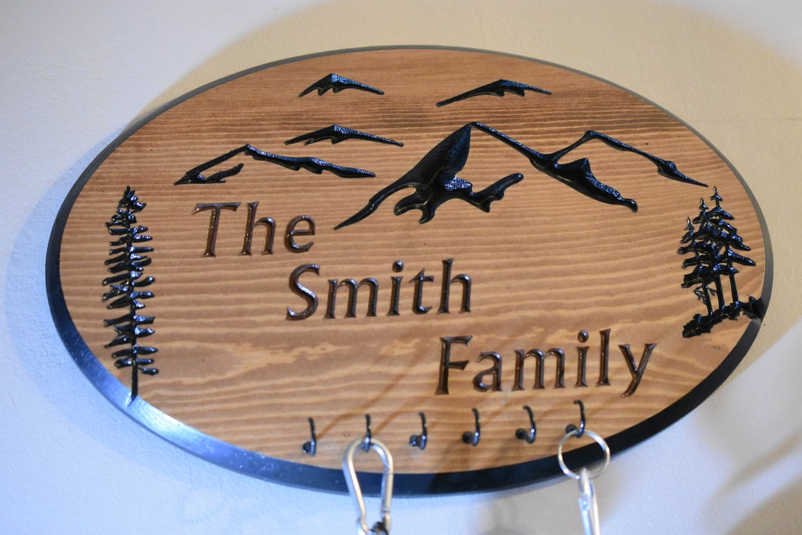 Wood Carved Key Rack Wood Key Rackbest Custom Giftbest - Etsy