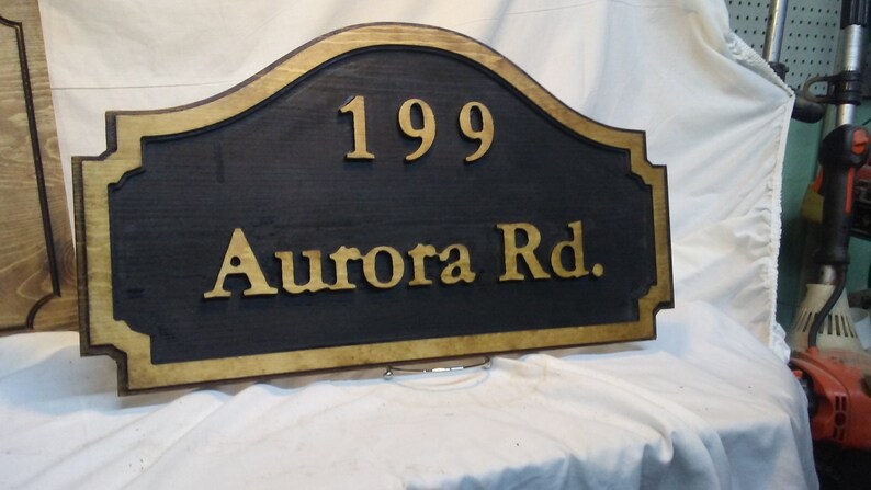 Last Name Home Welcome Signs Address Plaque Wooden Address - Etsy