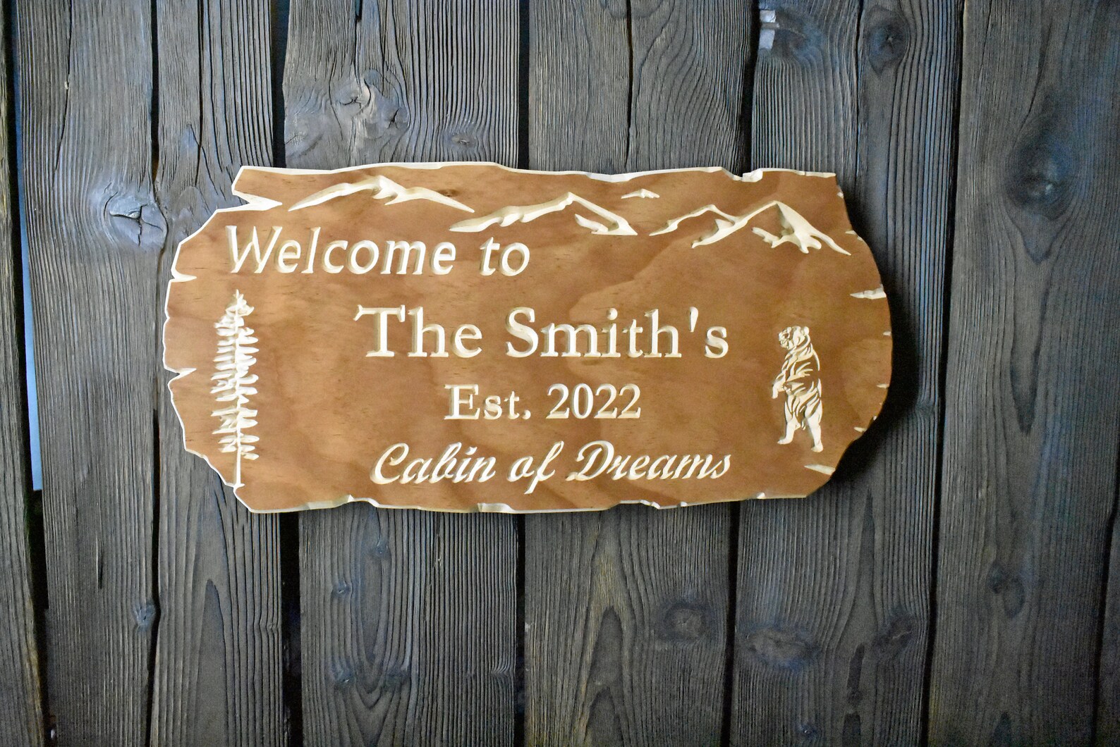 Outdoor Carved Sign Custom Wooden Carved Cabin Sign Camp - Etsy