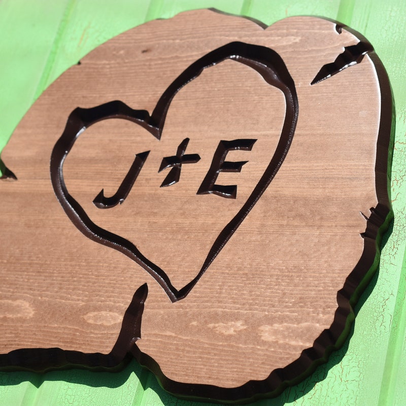 Initials on Tree - Etsy