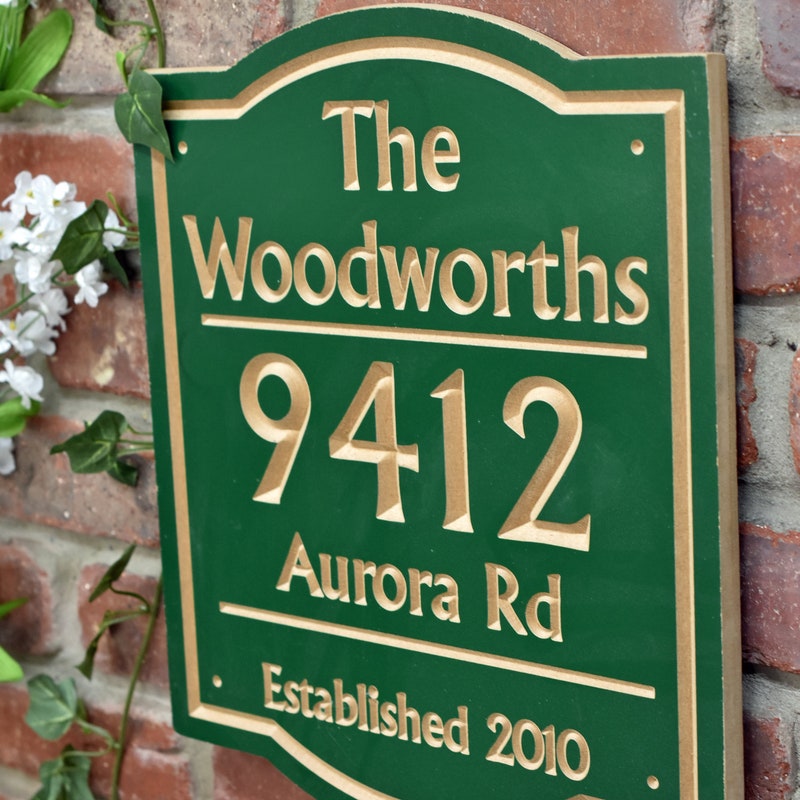 House Number Plaque - Etsy