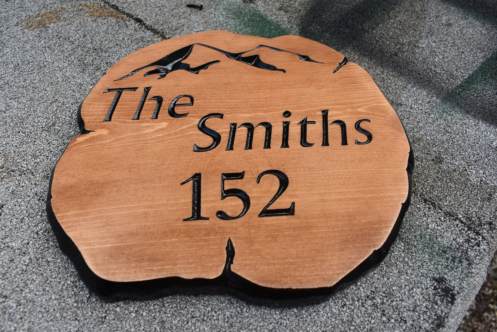 Carved Wood Outdoor Sign Log Slice Rustic Sign Outdoor | Etsy