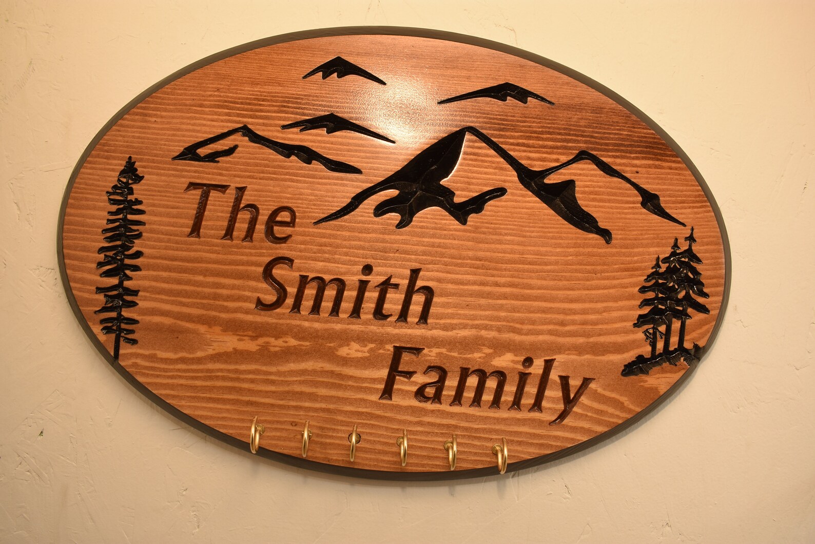 Wood Carved Key Rack Wood Key Rackbest Custom Giftbest | Etsy