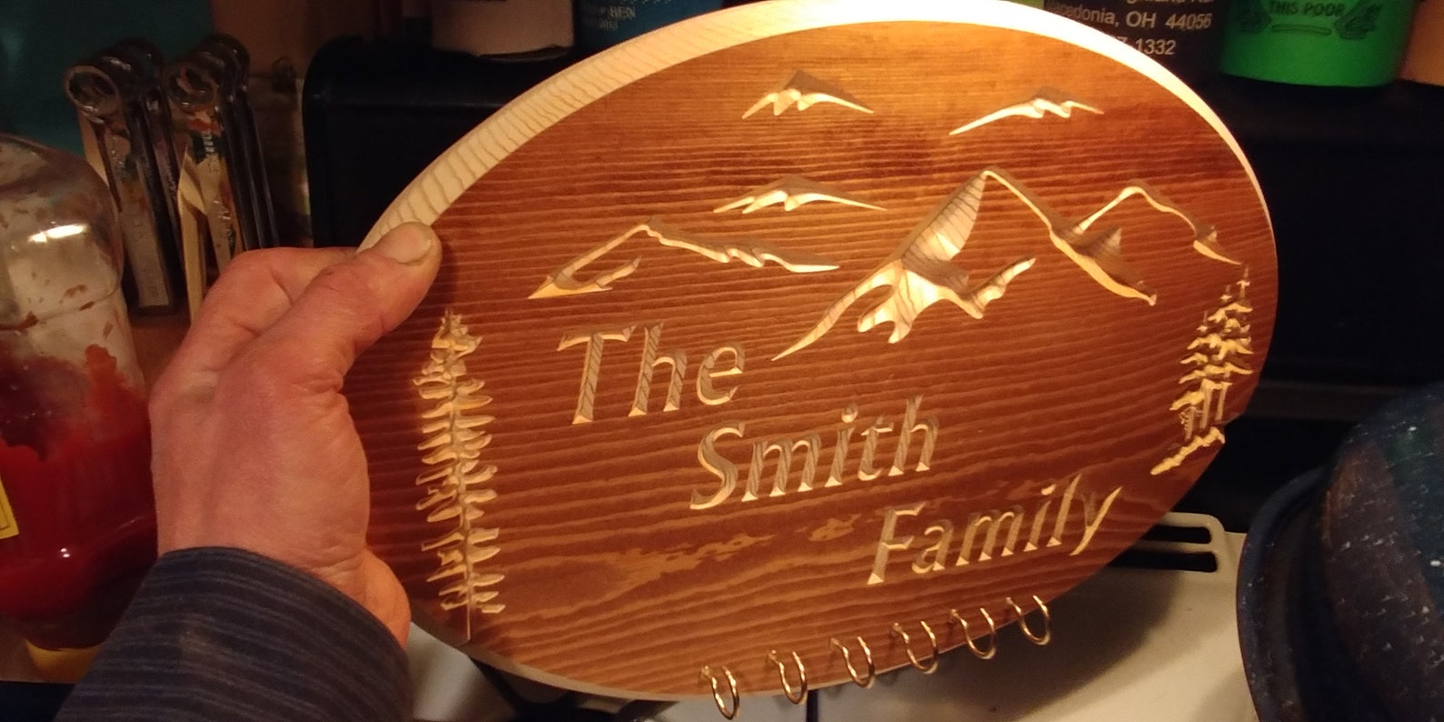 Wood Carved Key Rack Wood Key Rackbest Custom Giftbest | Etsy