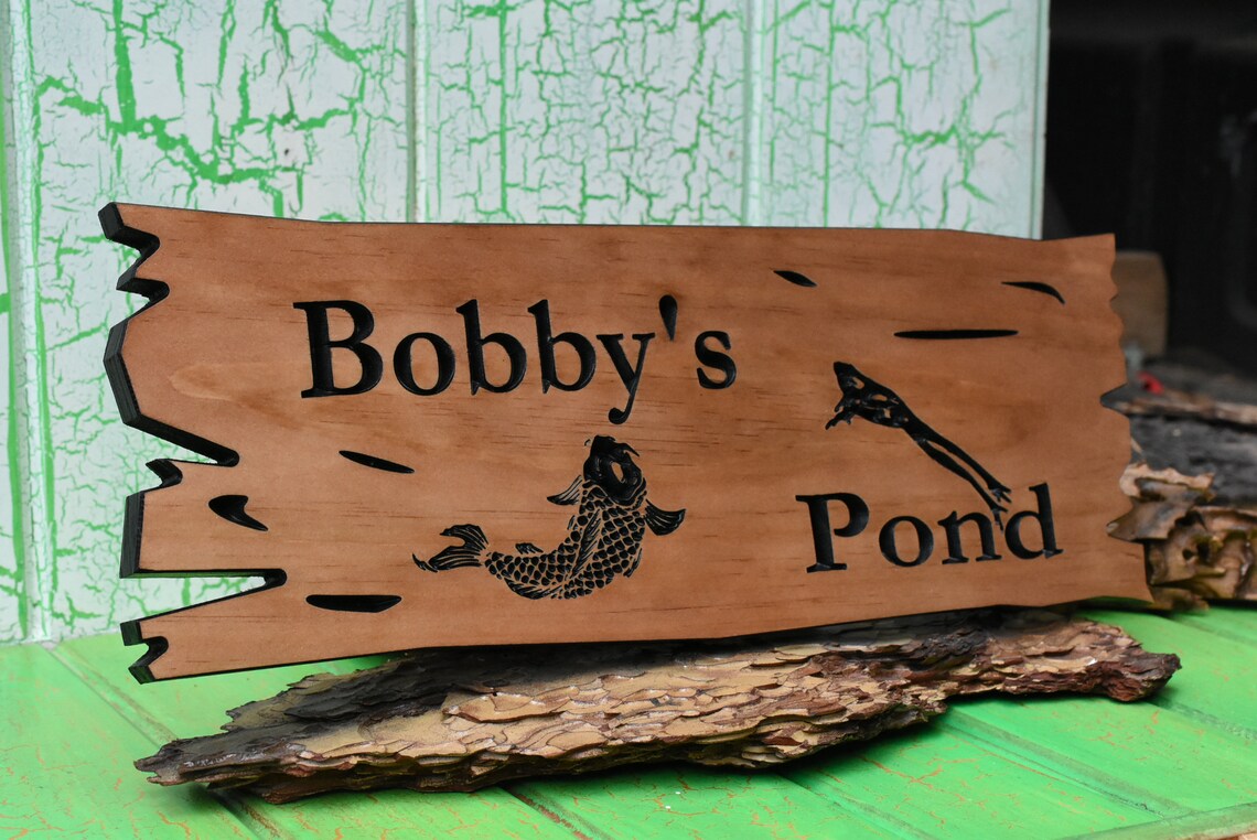 Koi Pond Sign Frogs Pond Yard Pond Sign Personalized Sign - Etsy