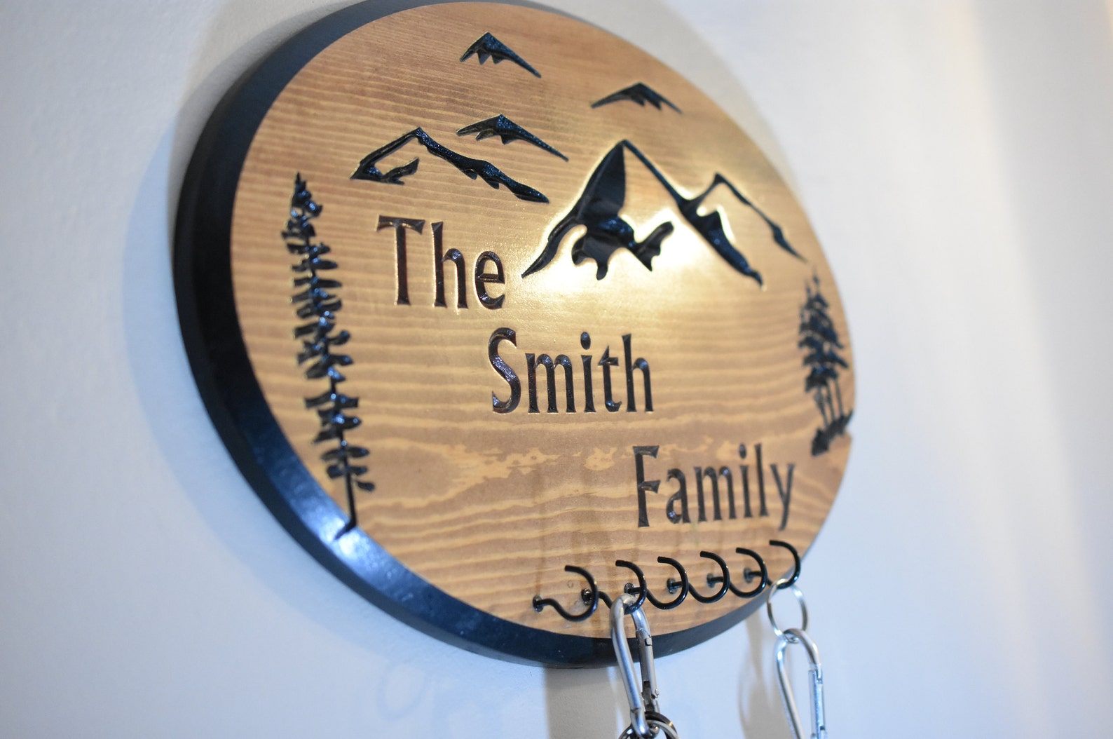 Wood Carved Key Rack Wood Key Rackbest Custom Giftbest - Etsy