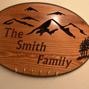 Wood Carved Key Rack, Wood Key Rack,best Custom Gift,best Personalized ...