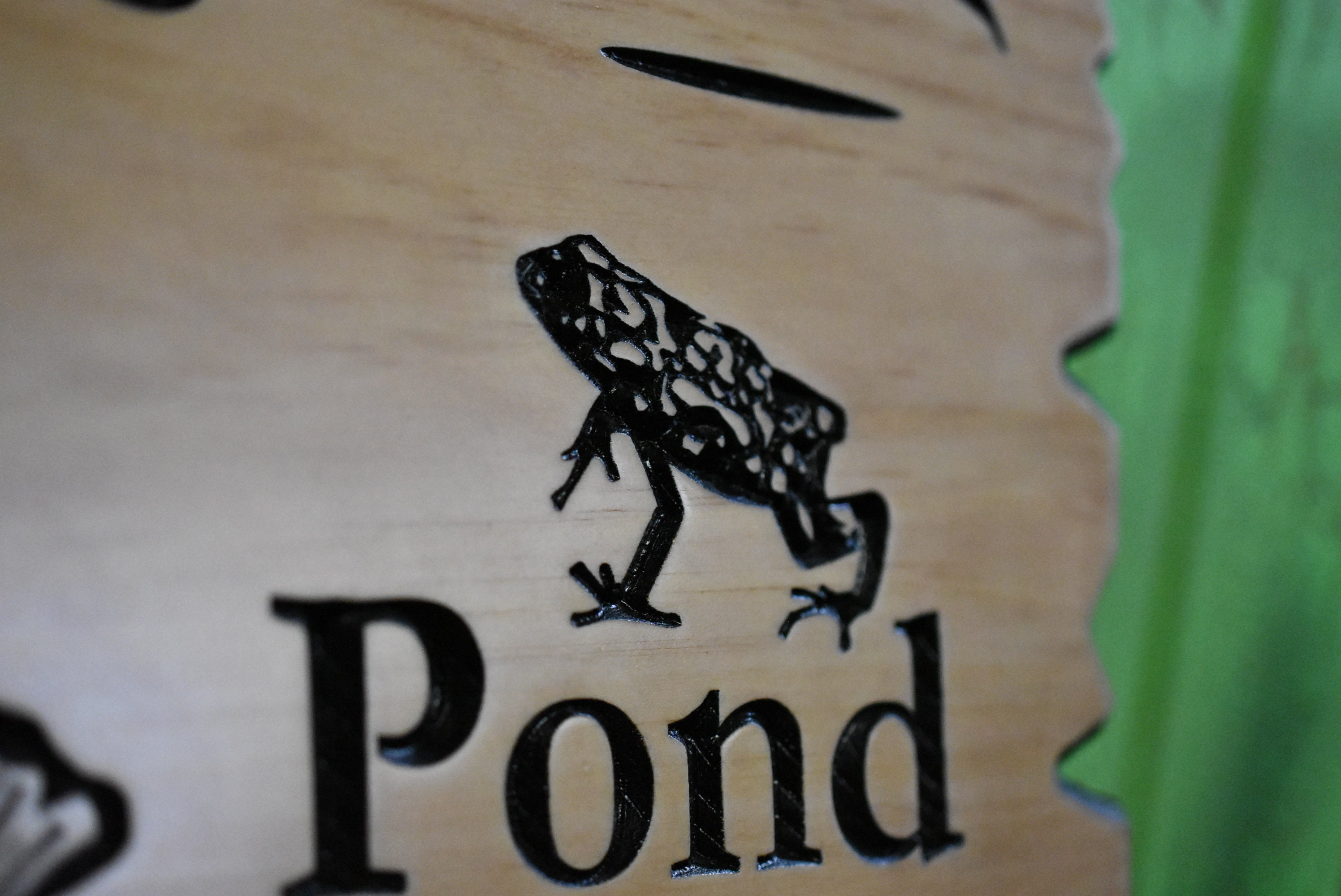 Bass fishing pond, frogs pond, yard pond sign, personalized sign ...