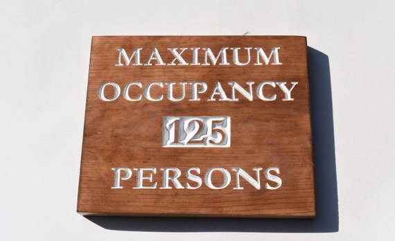 Maximum Occupancy sign maximum persons sign safety | Etsy