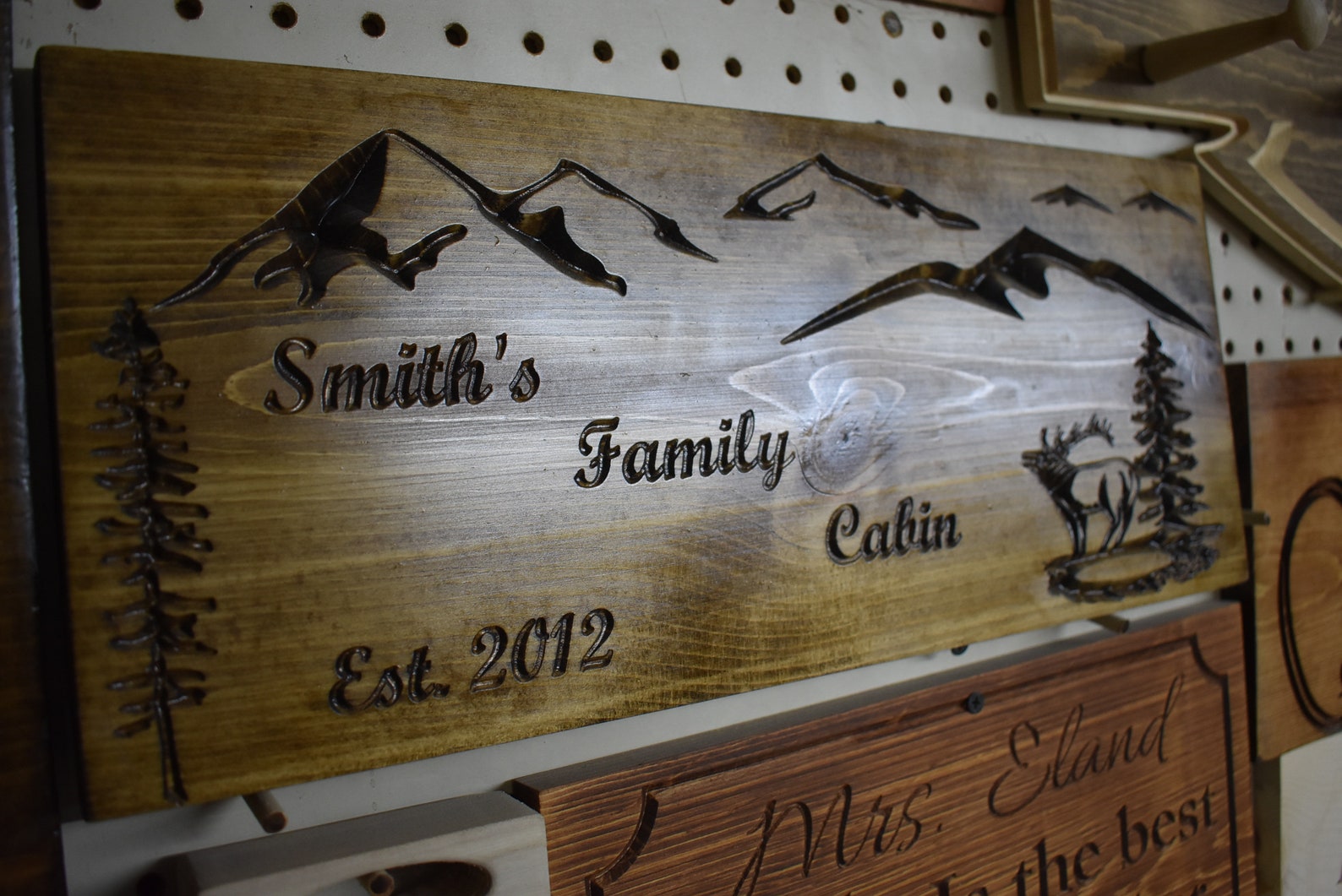 Personalized Cabin Sign Family Last Name Welcome Sign Pine - Etsy