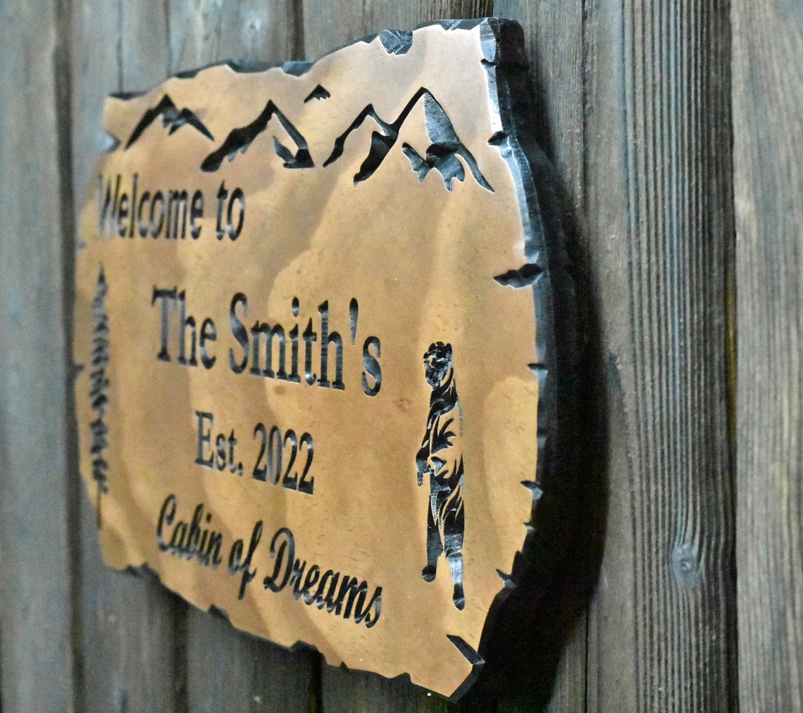Outdoor Carved Sign Custom Wooden Carved Cabin Sign Camp - Etsy