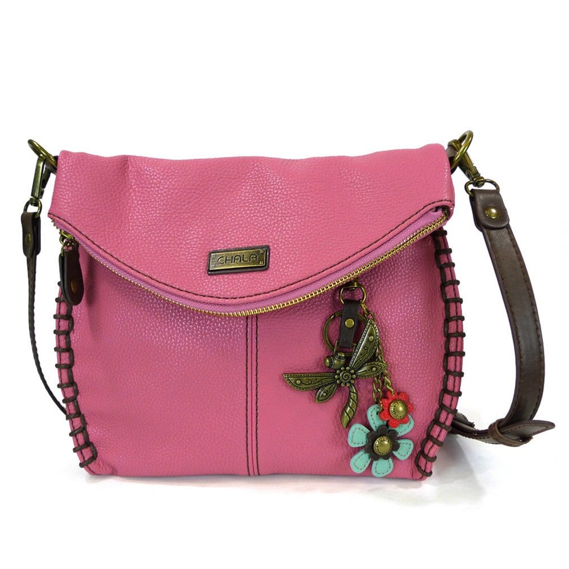 Chala Charming Crossbody Bag Shoulder Handbag With Flap Top and Zipper ...