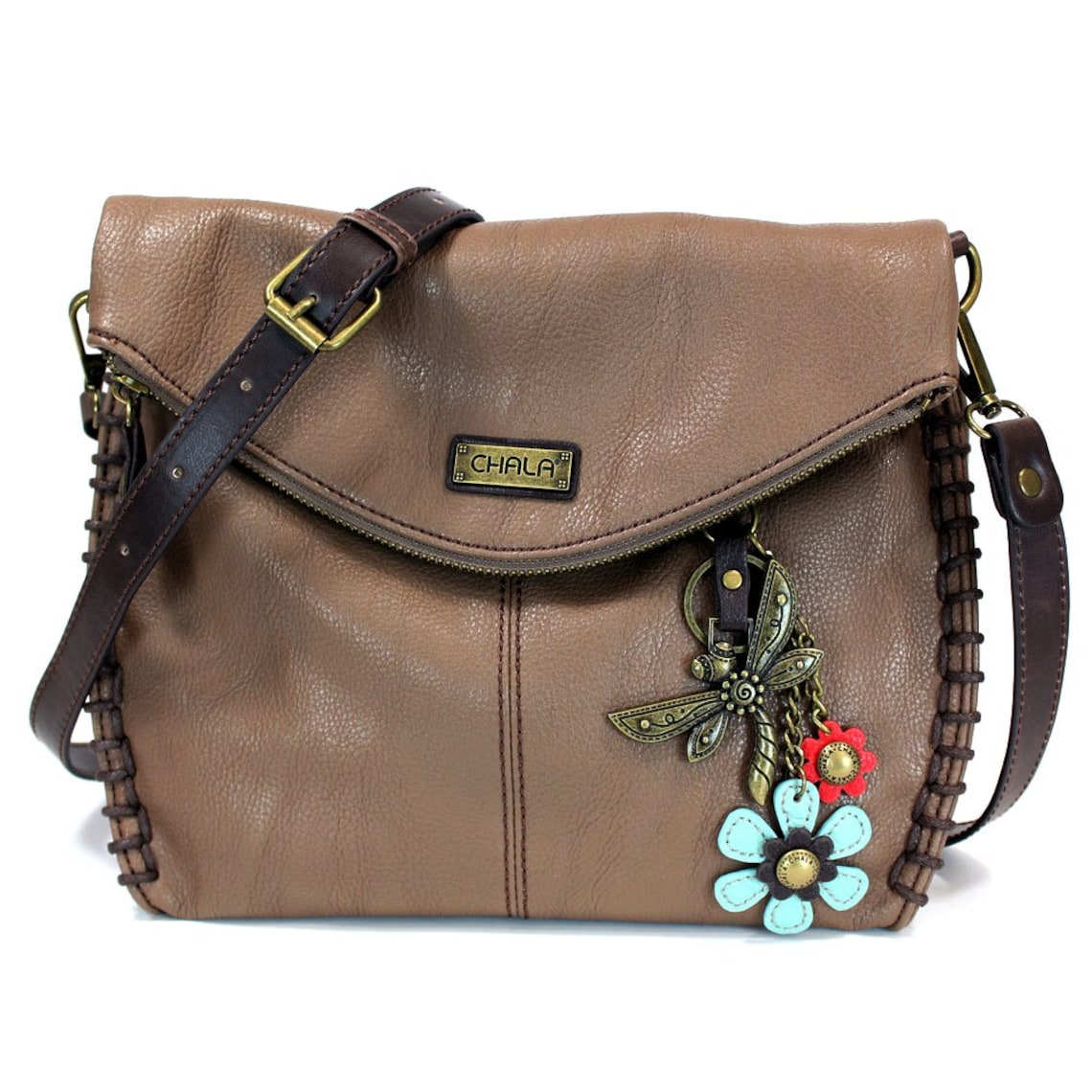Chala Charming Crossbody Bag Shoulder Handbag With Flap Top and Zipper ...
