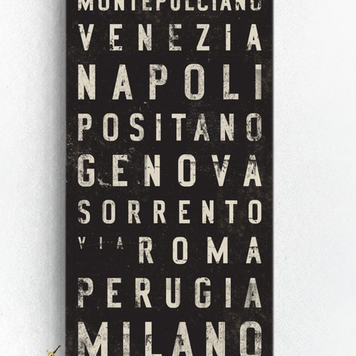 ITALY Bus Scroll Subway Sign Vintage Tram Roll Canvas - Etsy