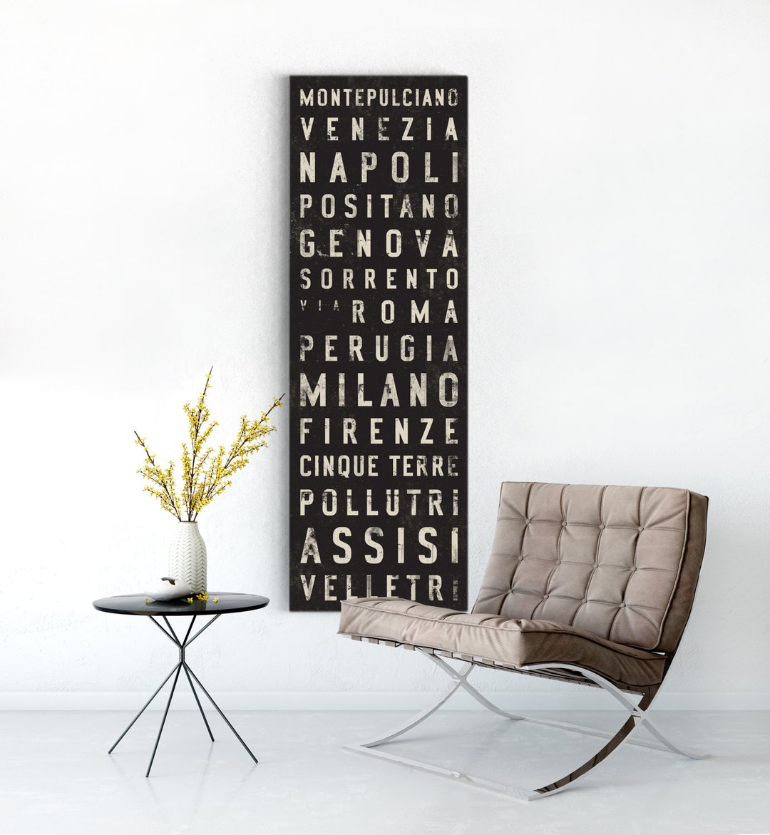 ITALY Bus Scroll, Subway Sign, Vintage Tram Roll, Canvas - Etsy