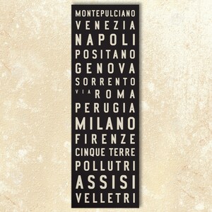 ITALY Bus Scroll, Subway Sign, Vintage Tram Roll, Canvas - Etsy