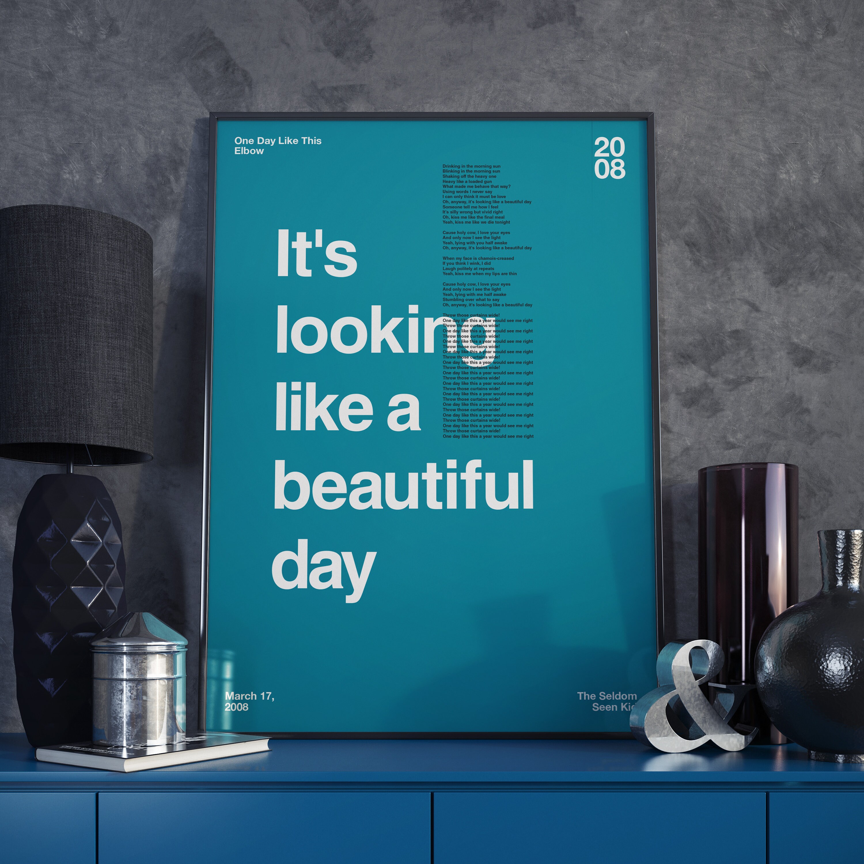 Personalised Song Lyric Print Poster Wall Art - Etsy UK