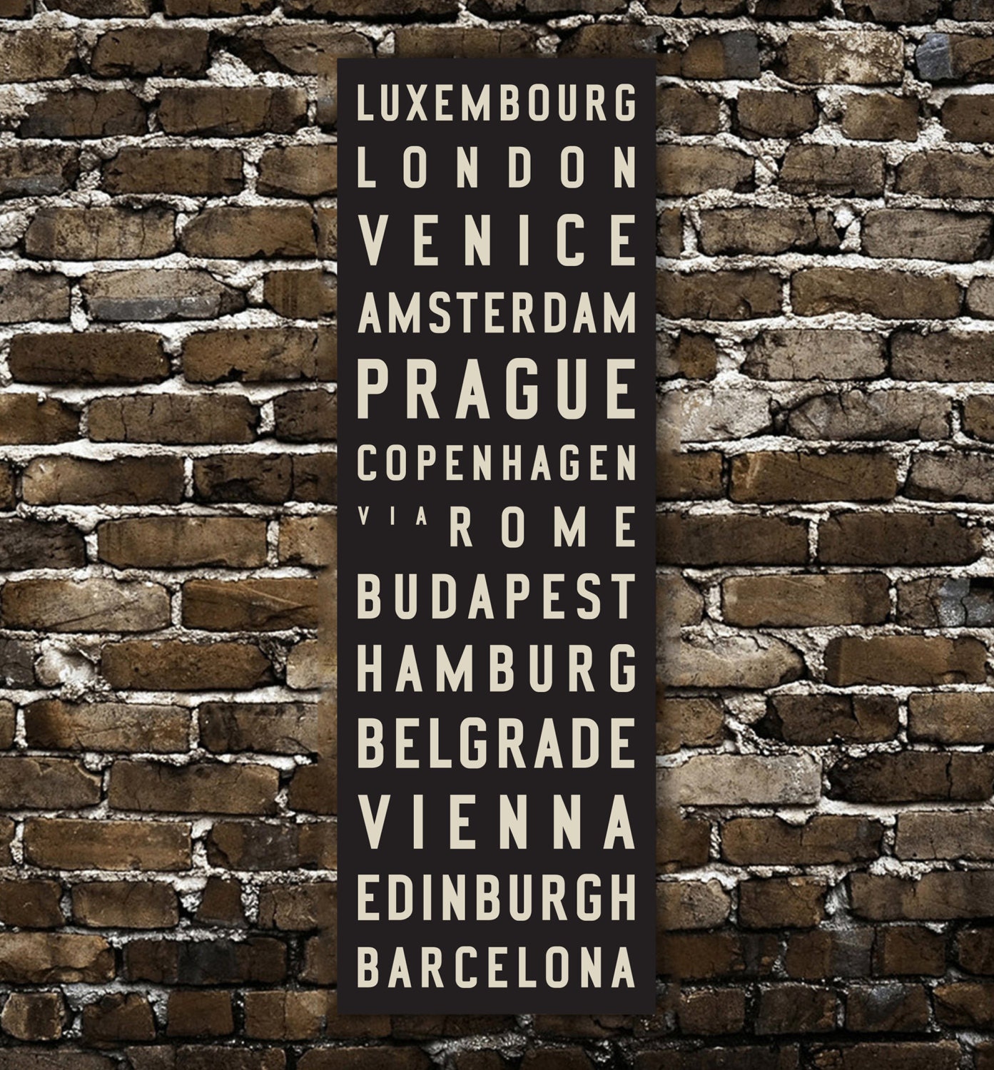 EUROPEAN Bus Scroll Subway Sign Vintage Tram Roll Canvas - Etsy UK