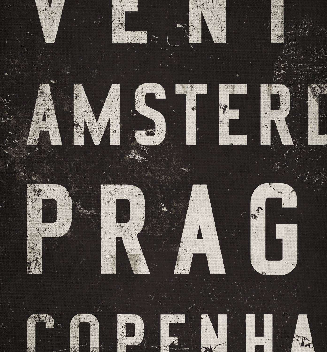 EUROPEAN Bus Scroll Subway Sign Vintage Tram Roll Canvas | Etsy UK