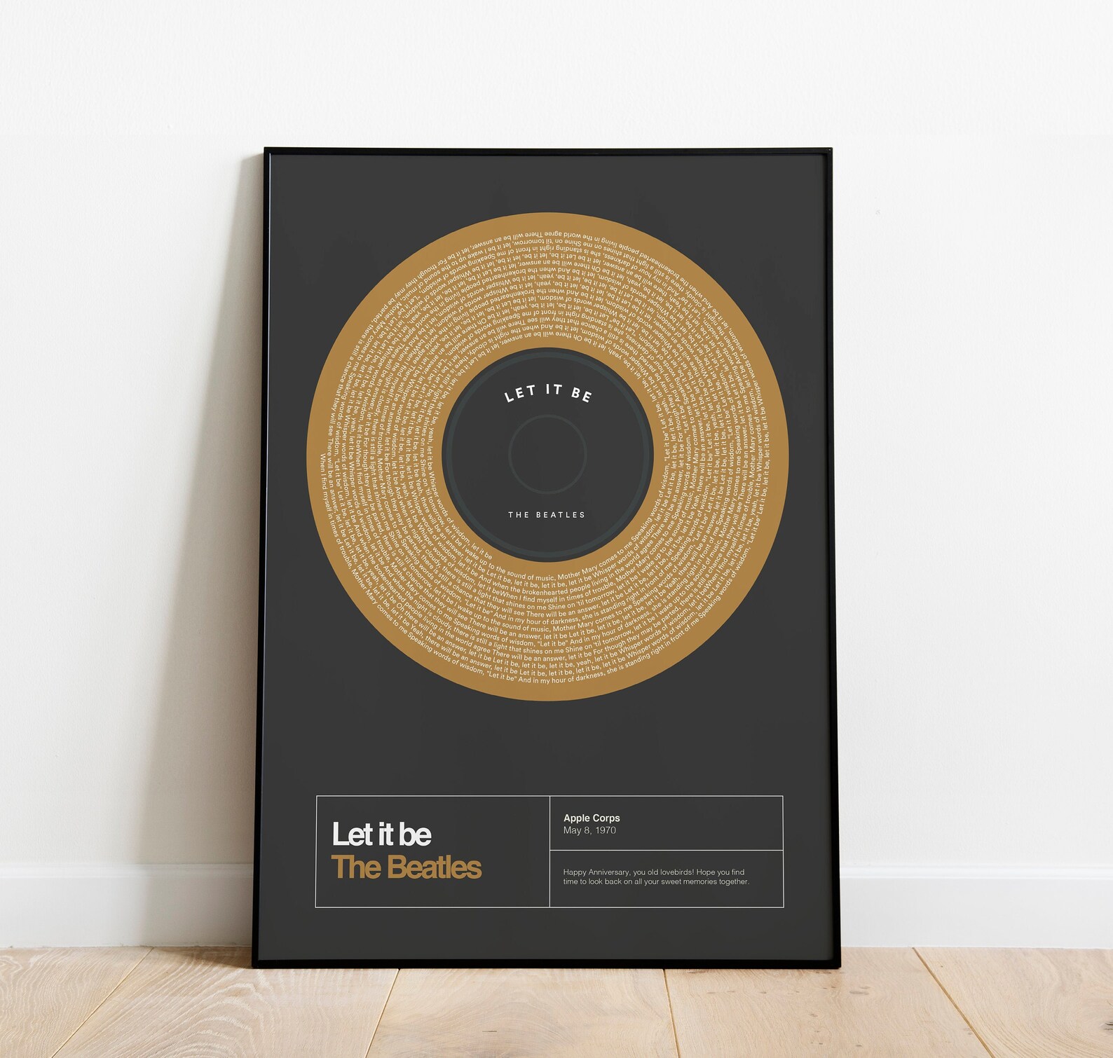 Personalised Favourite Song Record Lyric Print | Etsy UK