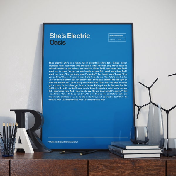 Lyric Poster - Etsy UK