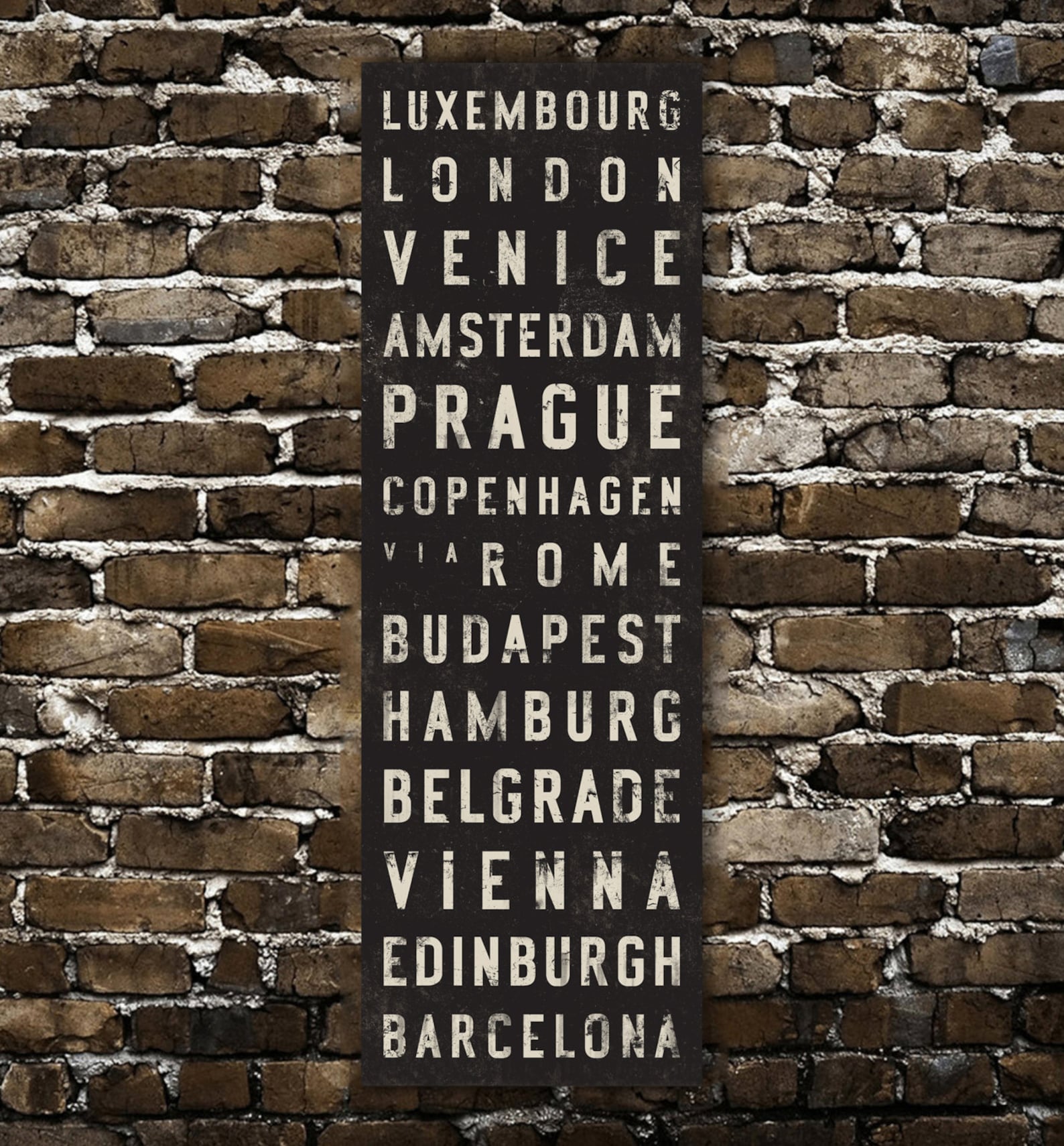 EUROPEAN Bus Scroll, Subway Sign, Vintage Tram Roll, Canvas - Etsy