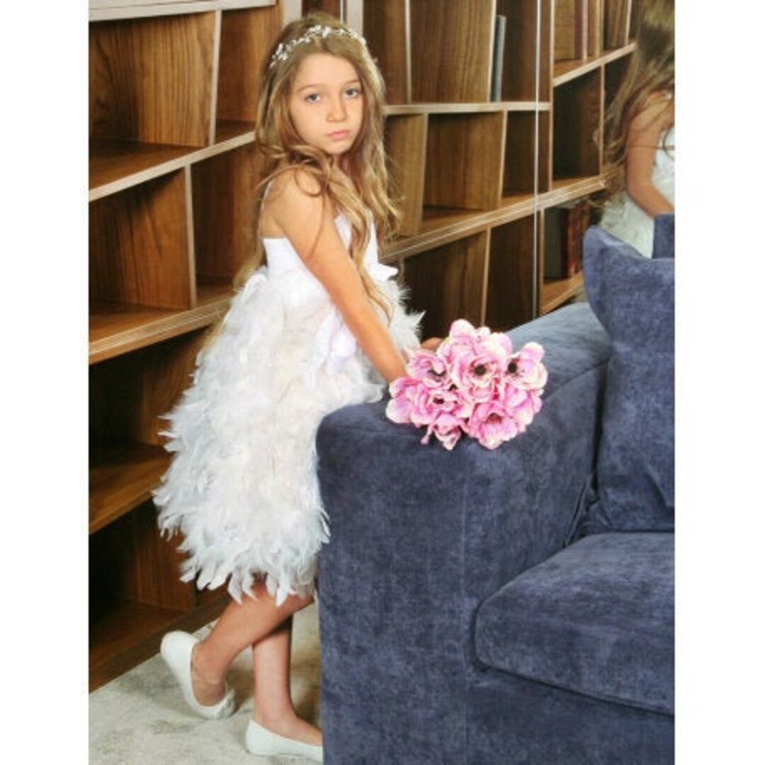 White Feather Dress. Feather Dress Bridesmaid Dress Birthday - Etsy