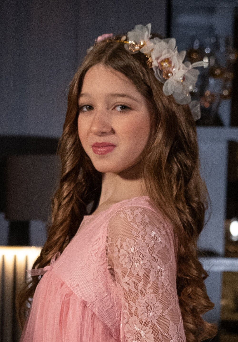 Light Purple Flower Gold Tiara Light Purple Tiara Light - Etsy