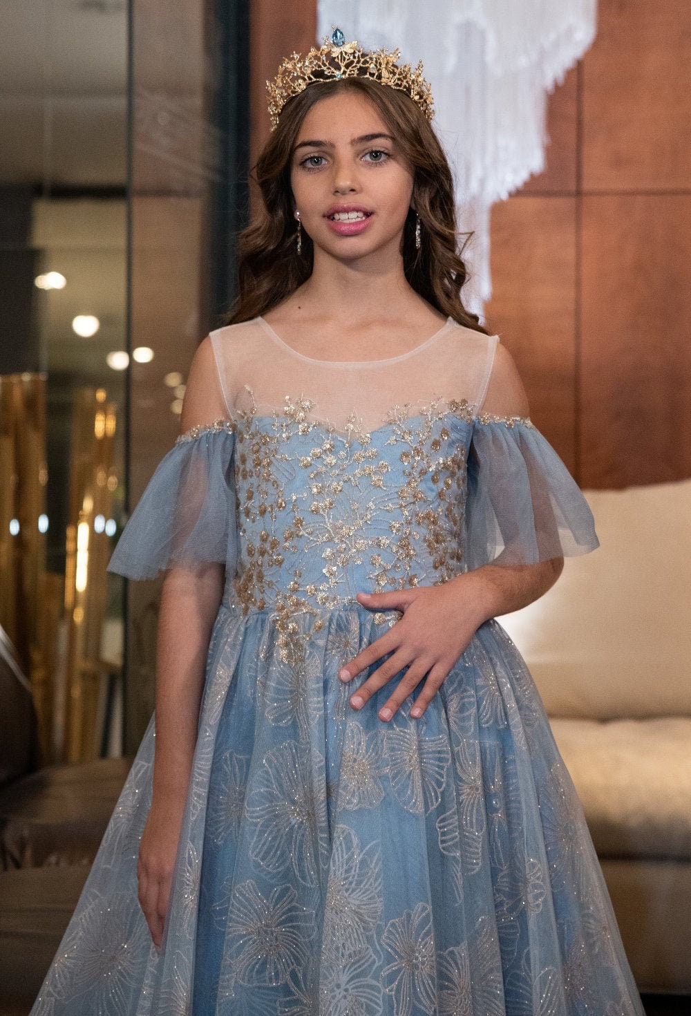 Blue & Gold Princess Dress Blue Princess Dress Gold Princess - Etsy