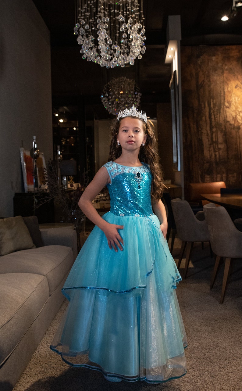 Elsa Dress Frozen Dress Frozen Sparkle Dress Princess Elsa - Etsy