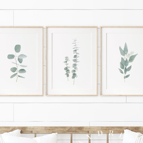 Eucalyptus Print Modern Farmhouse Printable Art Eucalyptus - Etsy