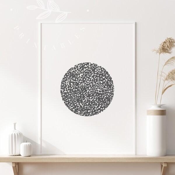 Black and White Circle Painting - Etsy
