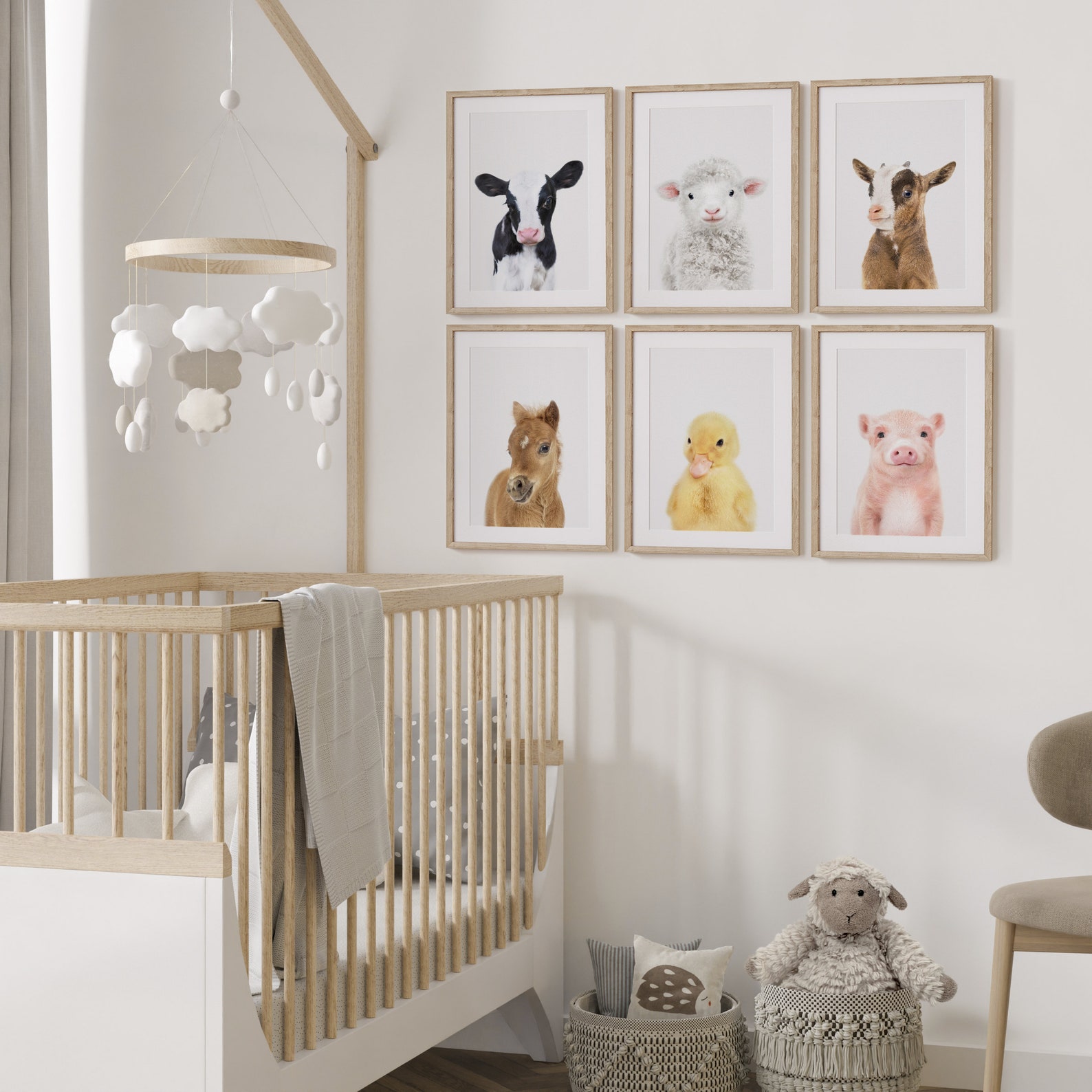 Farm Animals Wall Art Printables Farmhouse Nursery Prints - Etsy