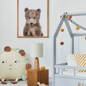 Nursery Bear Wall Art Printable - Forest Themed Nursery Art - Woodland ...