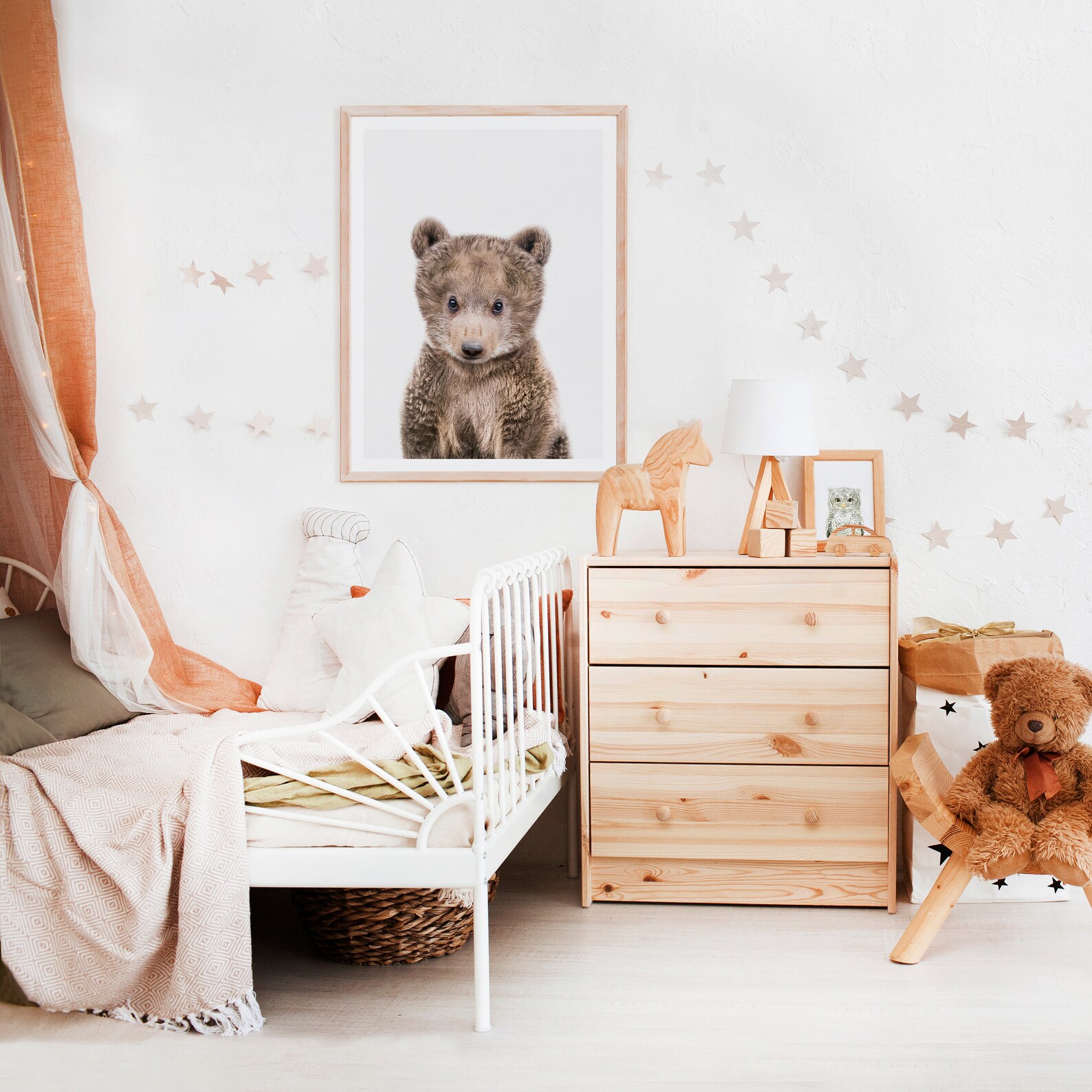 Nursery Bear Wall Art Printable Forest Themed Nursery Art Woodland ...