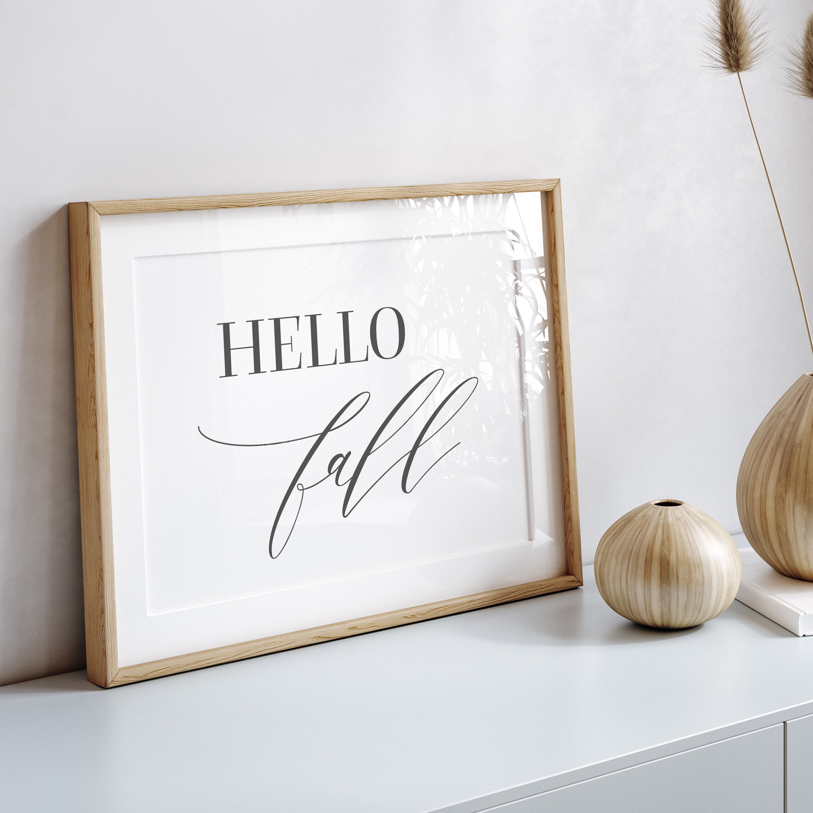 Hello Fall Printable Digital Download Hello Fall Wall Art - Etsy