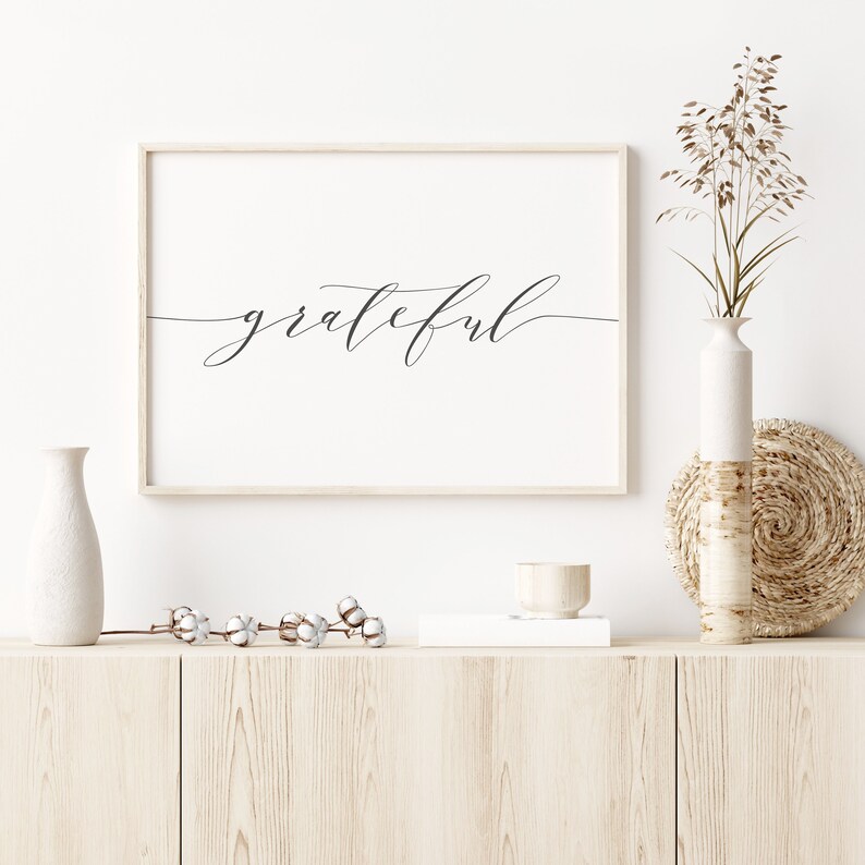 Grateful Printable Art Dining Room Sign Digital Download - Etsy
