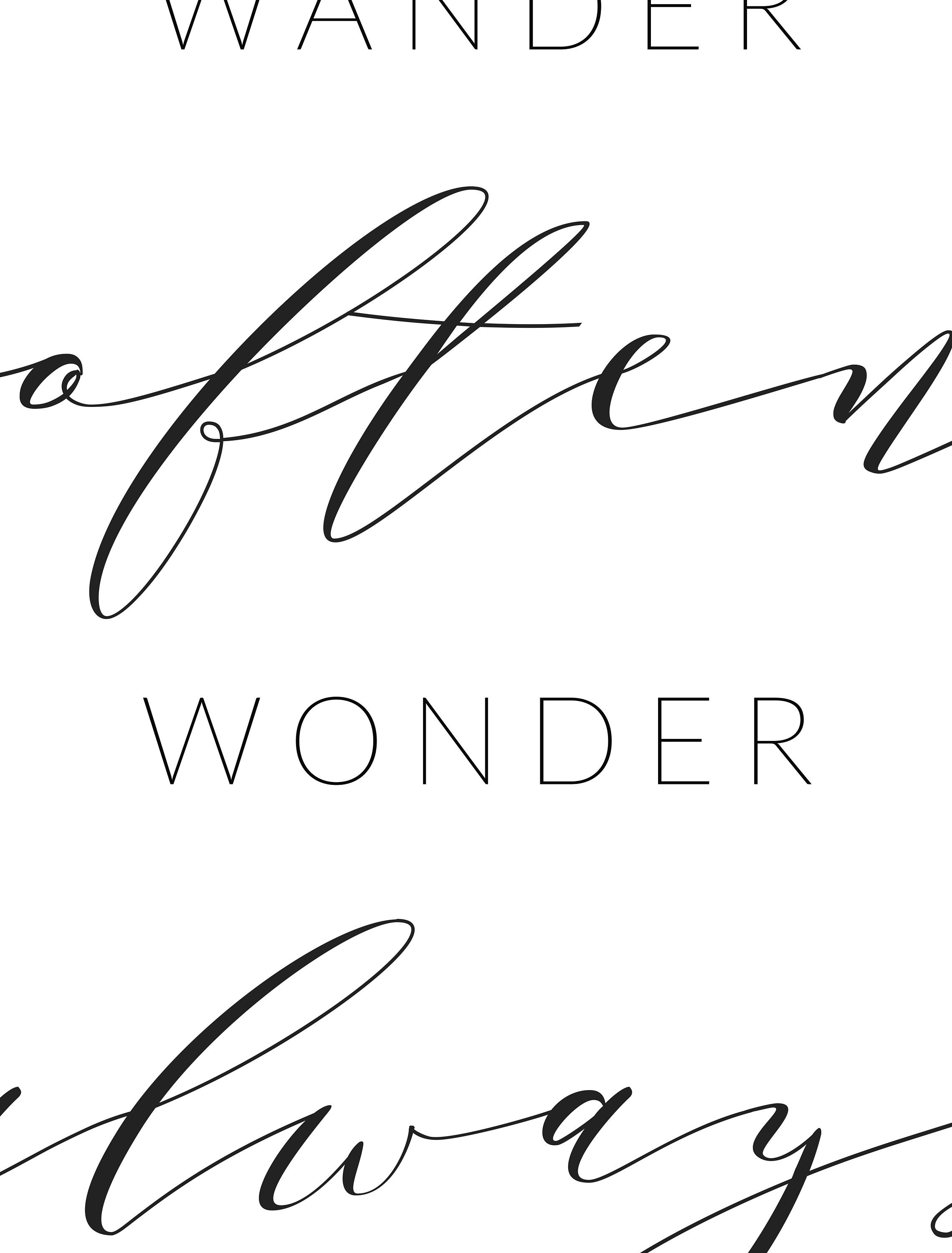 Wander Often Wonder Always Printable Quote Above Bed Quote | Etsy