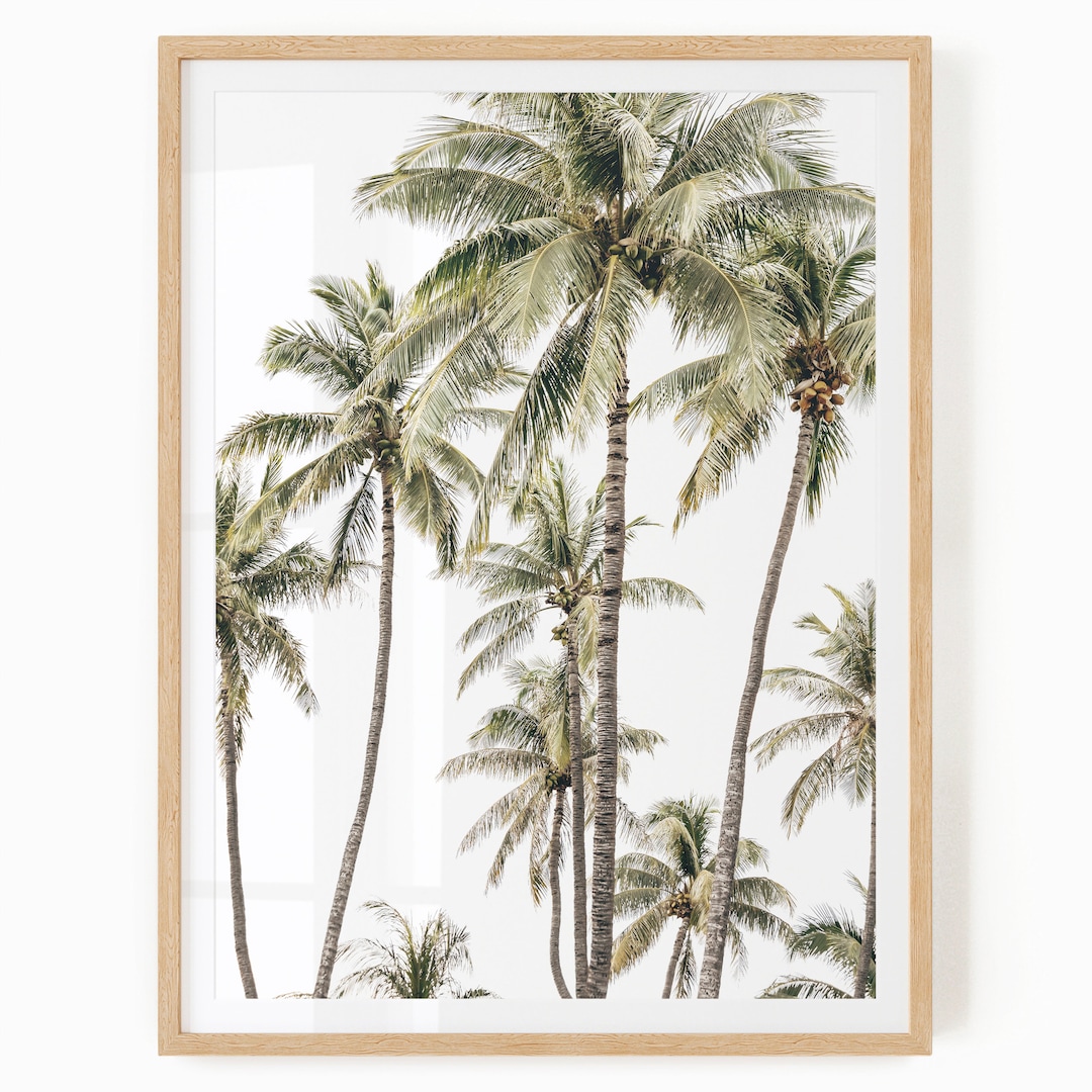 Palm Trees Print Digital Download - Coastal Decor - Summer Wall Art ...