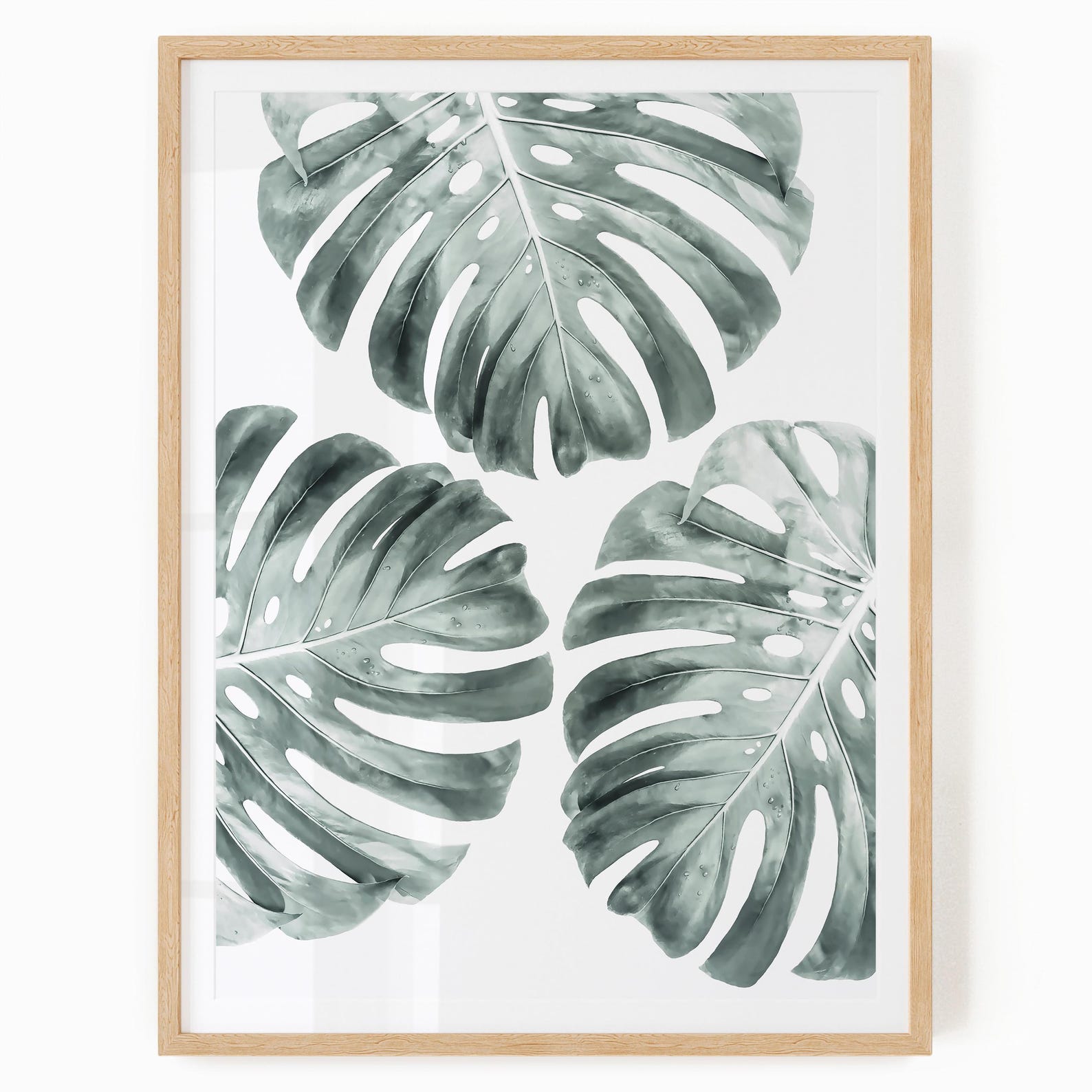 Monstera Print Digital Download - Tropical Leaf Print - Monstera Leaf ...