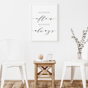 Wander Often, Wonder Always Printable Quote - Adventure Quote Art ...