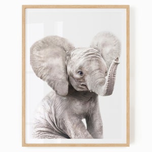 Baby Elephant Nursery Printable - Gender Neutral Baby Room Print ...