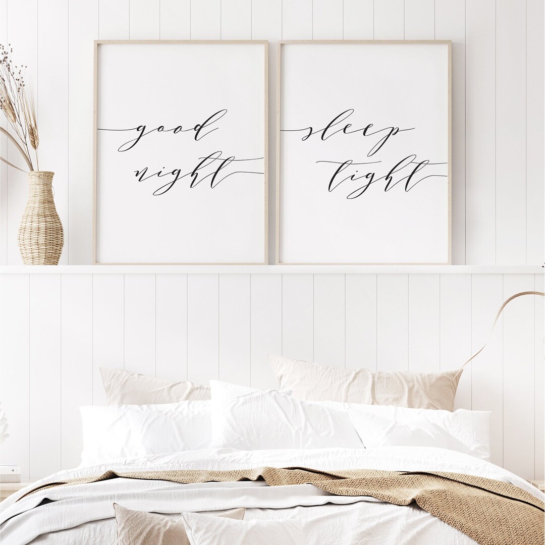 Good Night, Sleep Tight - Digital Download - Bedroom Signs Set of 2 ...