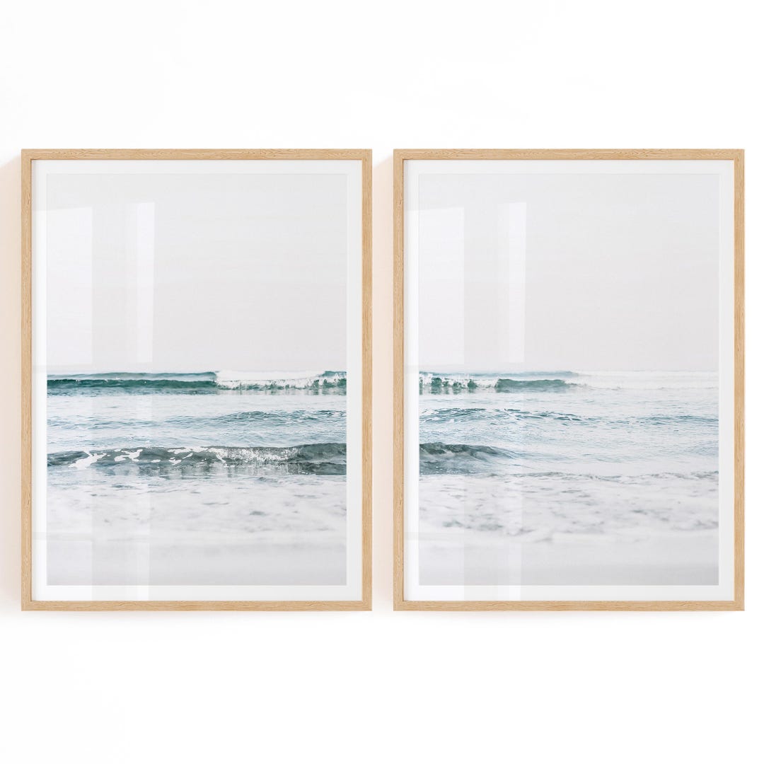 Beach Prints Set of 2 Digital Download, Neutral Ocean Prints ...