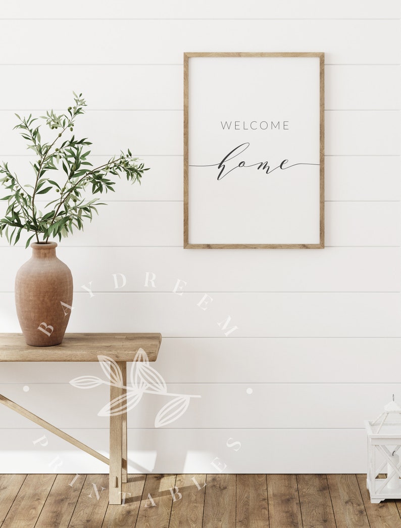 Welcome Home Printable Entryway Sign Welcome Home Sign - Etsy